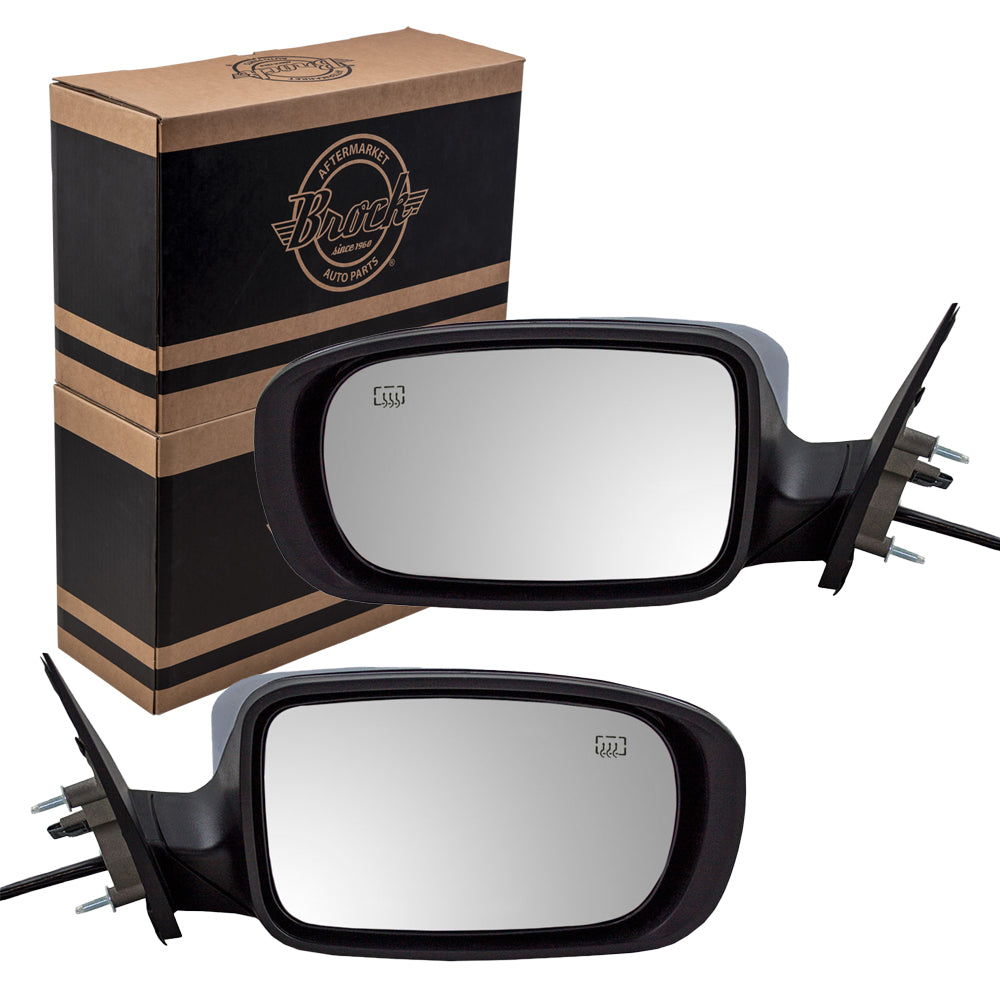 Replacement Driver and Passenger Set Power Side Mirrors Heated Chrome ...