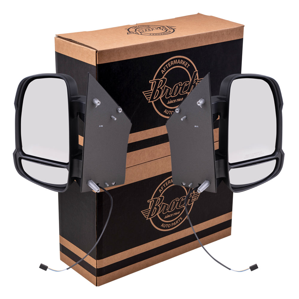 Pair Set Manual Side View Mirrors w/ Signal Replacement for 14-19 ProM ...