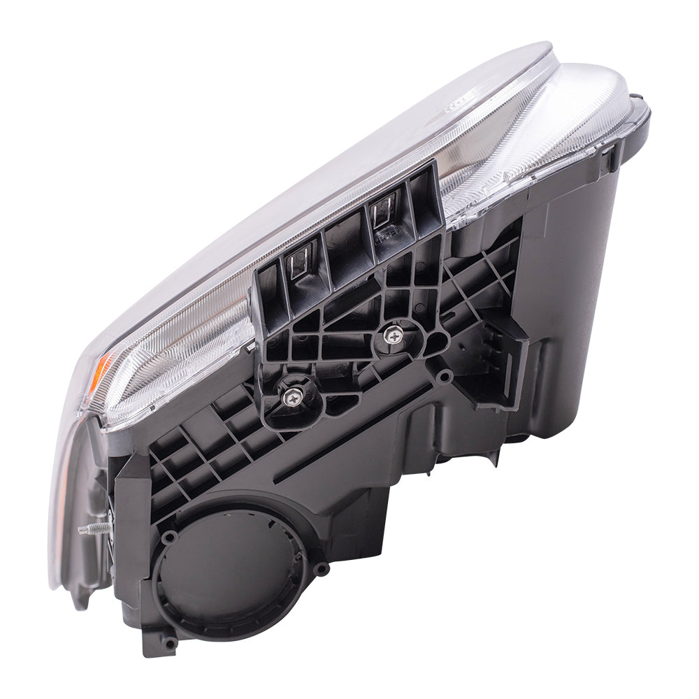 Brock Replacement Pair Set Halogen Headlights Headlamps w/ Chrome Beze ...