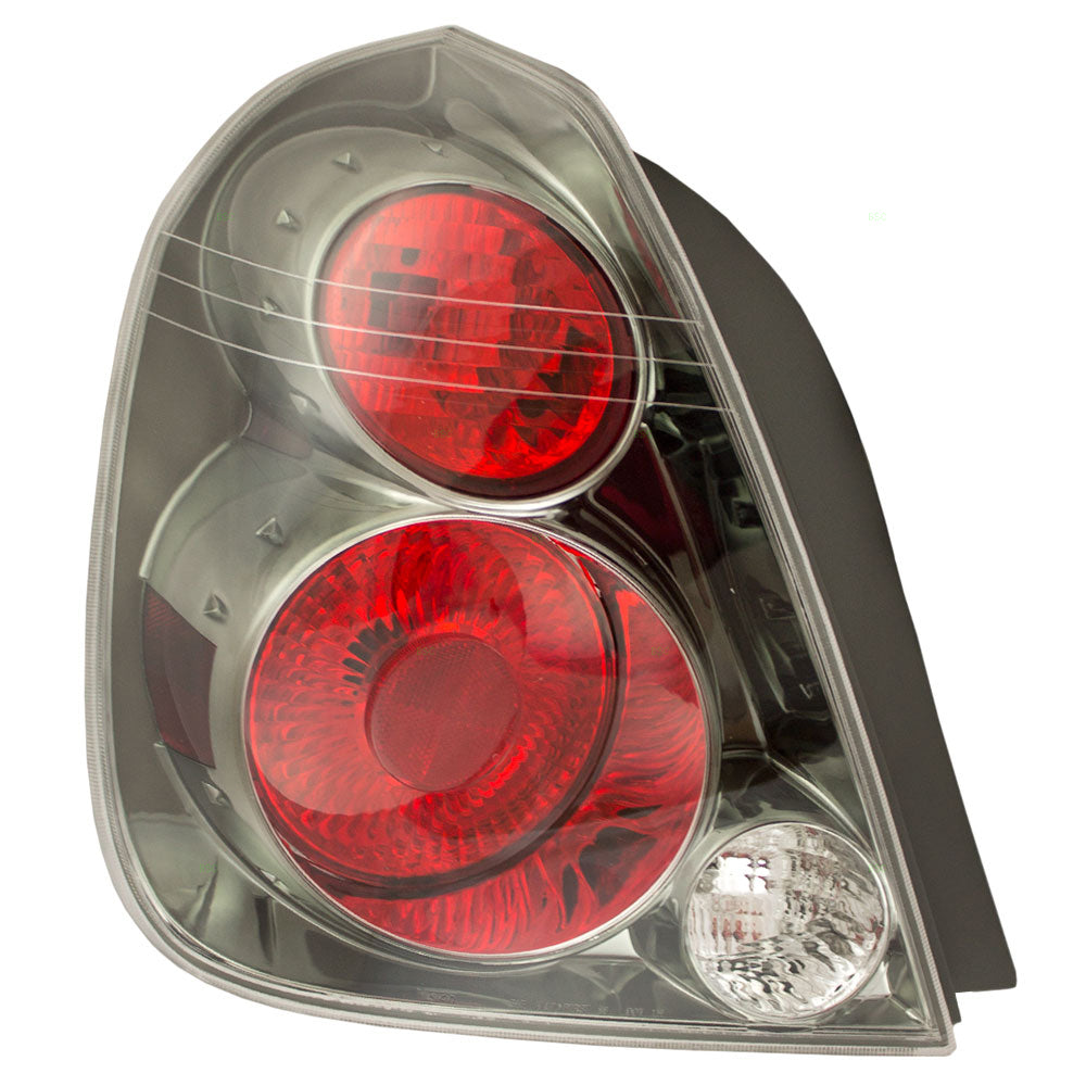 Brock Replacement Drivers Taillight Tail Lamp Lens with Dark Chrome Tr ...