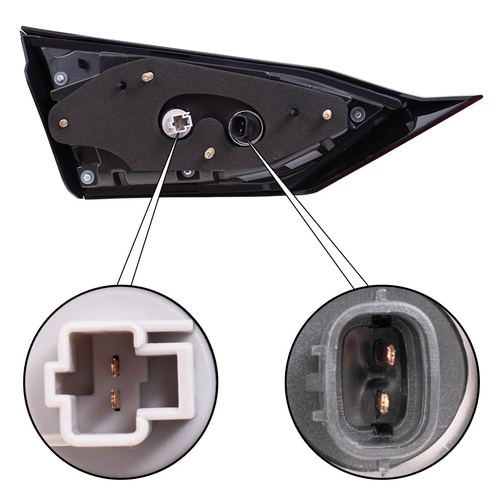 Brock Replacement Passengers Lid Mounted Tail Light Assembly Compatibl ...