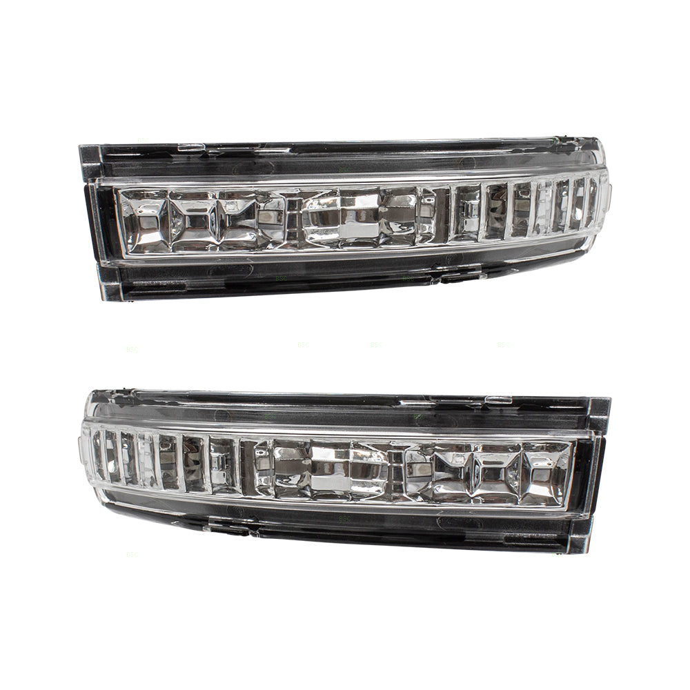 Pair Set Mirror Turn Signal Lens Left + Right Side Compatible with 07 ...