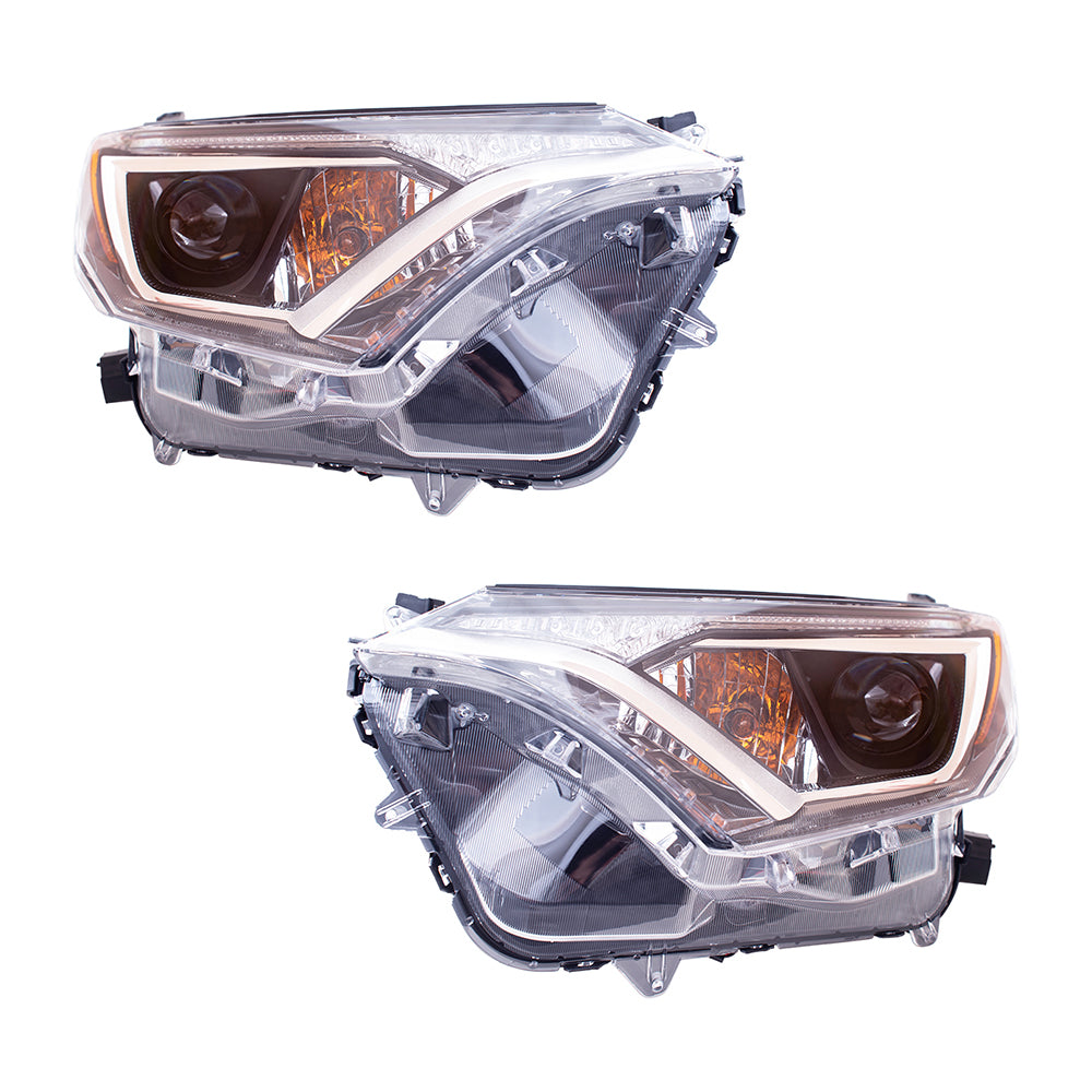 Brock Aftermarket Replacement Driver Left Passenger Right Halogen Comb ...