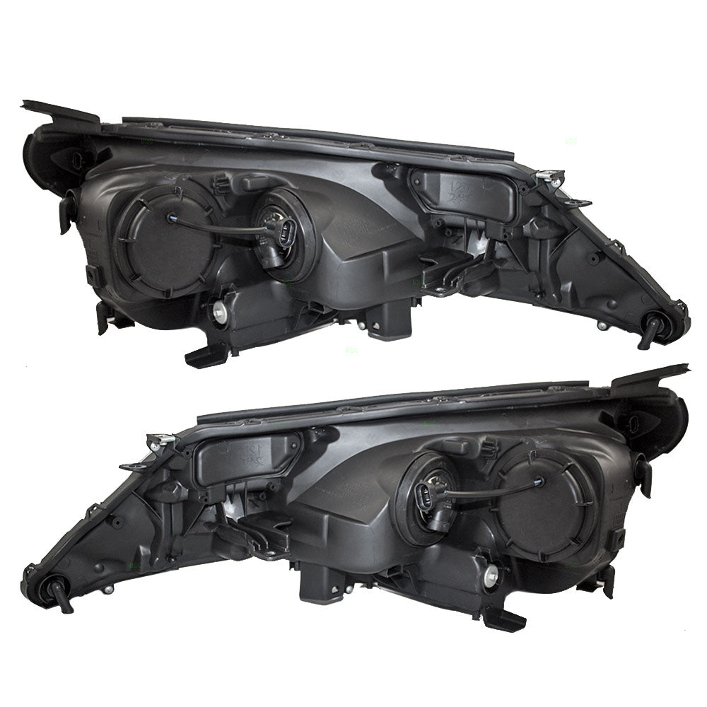 Brock Replacement Pair Set Combination Halogen Headlights Headlamps Co ...