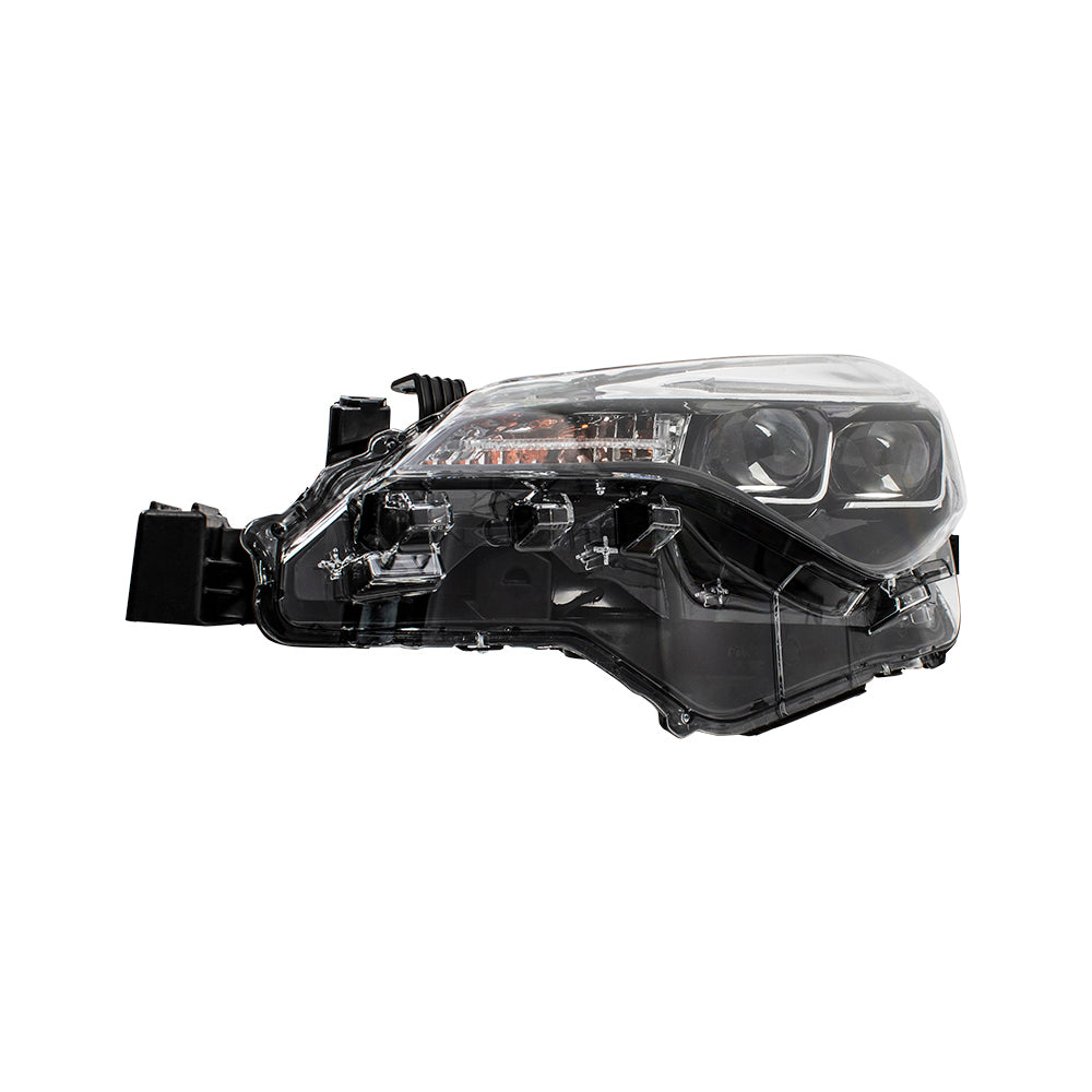 Brock Replacement Drivers Headlight Headlamp w/ Bumper Mounted LED Day ...