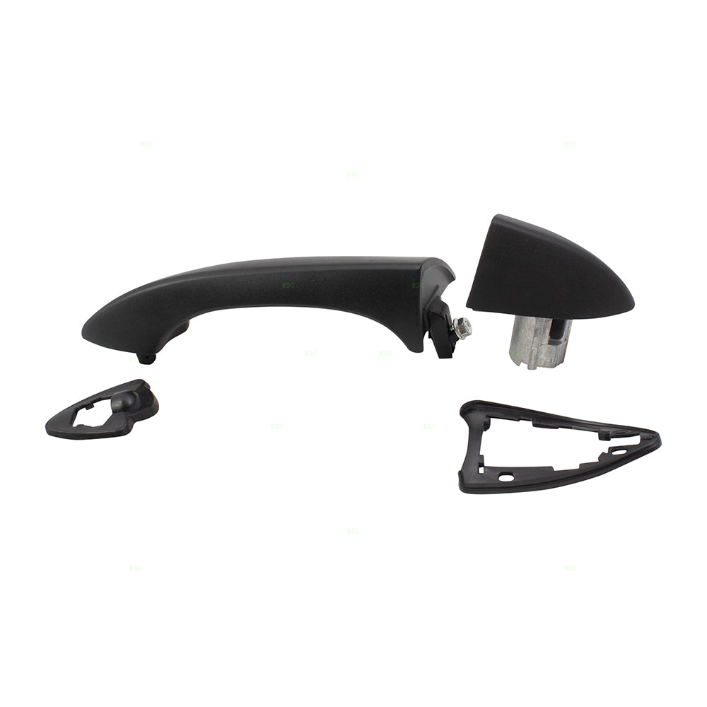 Brock Replacement Drivers Outside Rear Door Handle Textured Black Left ...